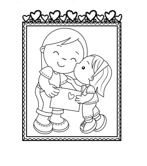 نقاشی روز مادر ساده و زیبا برای رنگ آمیزی و تبریک مینویسم