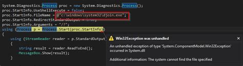 C Process Start Can Not Find File Specified But It Is Definitely There Why Stack Overflow