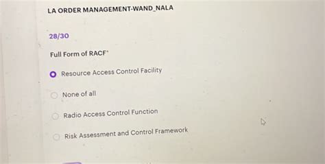 Full Form Of RACF Resource Access Control StudyX