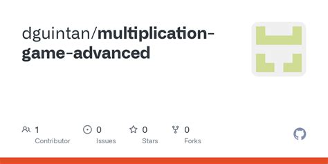 Github Dguintanmultiplication Game Advanced