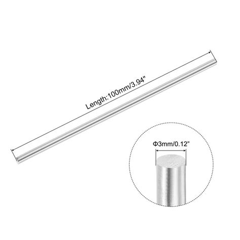 3mm Diameter Solid Rod 100mm Uxcell 304 Stainless Steel Solid Round
