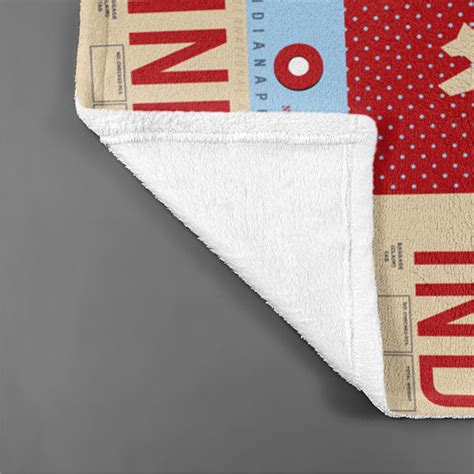 Throw Blanket Ind Airport Code Pattern Throw Blanket Ind Airport Code Pattern