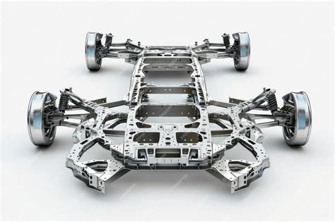 Detailed View Of A Vehicle Chassis Showcasing Its Structural Design And Intricate Components