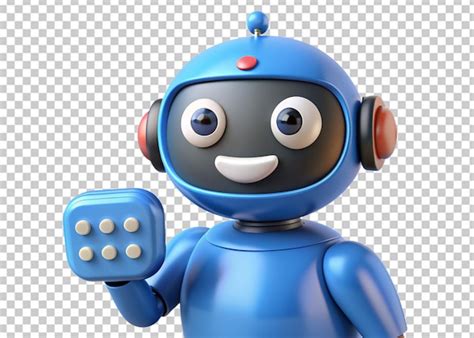 3d Cute Chat Bot Cartoon Conversation Robot Premium Ai Generated Psd