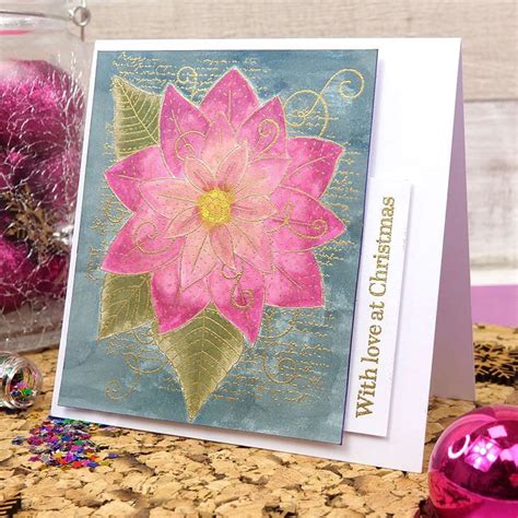 For The Love Of Stamps Perfect Poinsettia A6 Stamp Set Hunkydory Crafts