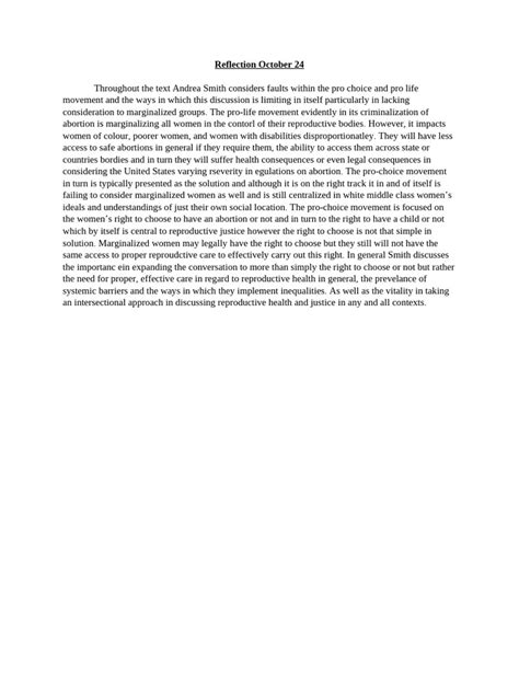 Pre Class Reflection Oct 24 Pdf