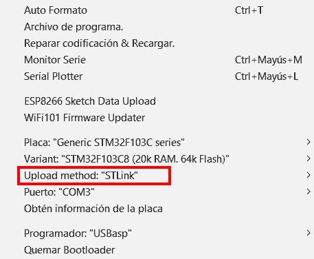 Programar STM Con IDE De Arduino Y ST Link V