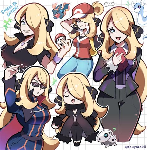Cynthia Red Blue Oak Charizard Steven Stone And More Pokemon And More Drawn By