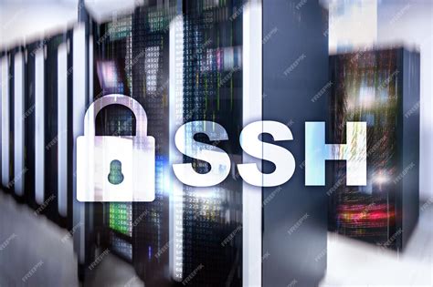 premium photo ssh secure shell protocol and software data protection