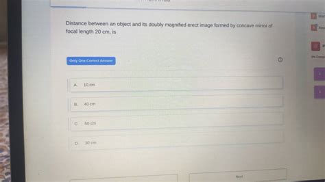 Distance Between An Object And Its Doubly Magnified Erect Image Formed By