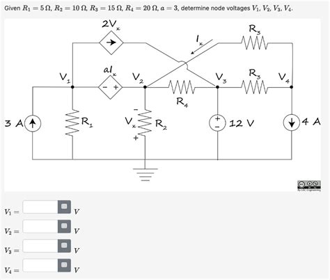 solved given r1 5Ω r2 10Ω r3 15Ω r4 20Ω a 3 determine node