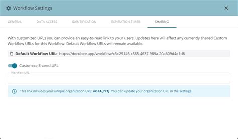 Workflow Settings Docubee