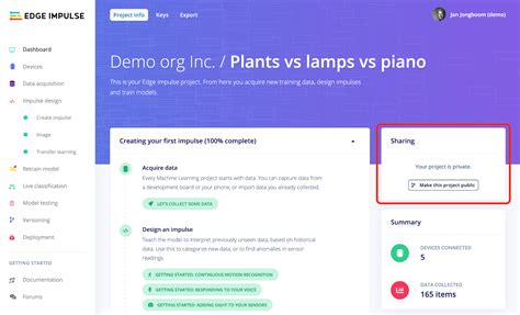 Share Your Full ML Project With Edge Impulse