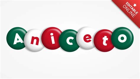 Aniceto Logotipo Con Círculos En Colores Mexicanos Generador De Efectos De Texto