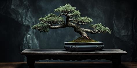 Premium Ai Image There Is A Bonsai Tree In A Pot On A Table Generative Ai