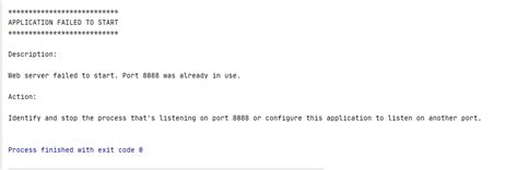 Web Server Failed To Start Port 8088 Was Already In Use 小石头超博 博客园