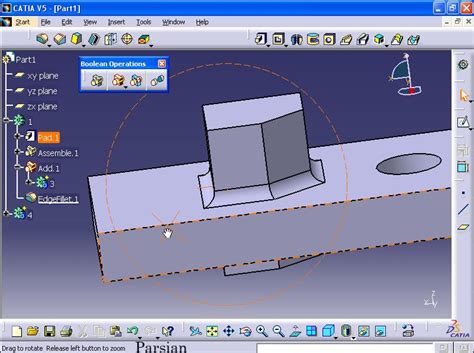 Product Design Engineering CATIA Boolean Operations Changing Plane Sketch Multi Sections Solid