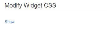 Custom Widget CSS