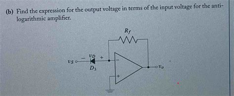 Solved B Find The Expression For The Output Voltage In Chegg Com