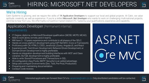Catin Systems On Linkedin Microsoftdevelopers Csharpdeveloper Aspdotnetdeveloper Aspnetmvc
