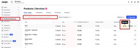 How To Edit Hsn Sac Code Of Item On Web General Swipe