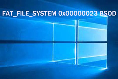 So Beheben Sie Fatfilesystem 0x00000023 Bluescreen Fehler