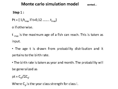 Monte Carlo Simulation Model Monte Carlo Simulation Model