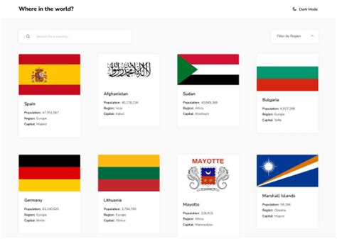 frontend mentor rest countries api coding challenge solution
