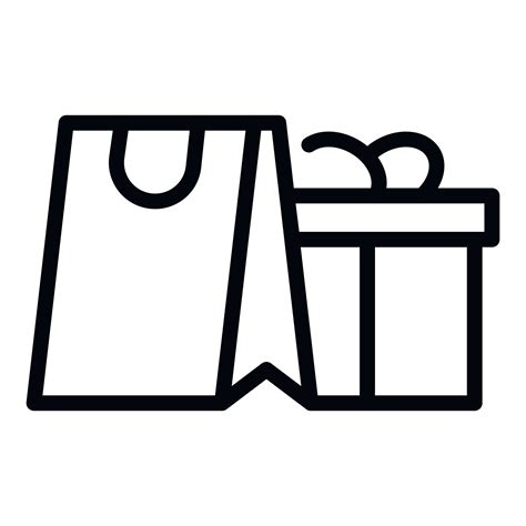 Paper Bag T Box Icon Outline Style 15366635 Vector Art At Vecteezy