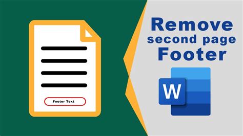 How To Remove Footer From Second Page In Microsoft Word YouTube