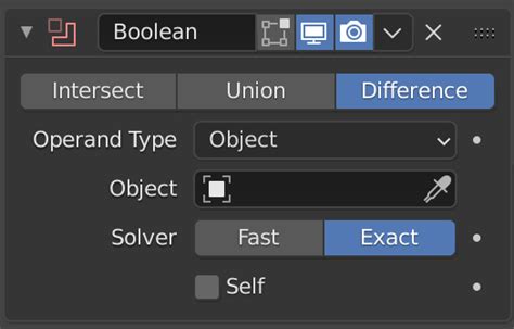 Модифікатор «Булів Boolean Modifier — Blender Manual