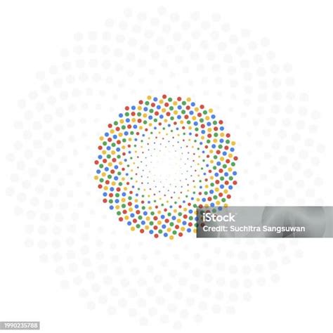 fibonacci spiral patterns of colorful circles on white background