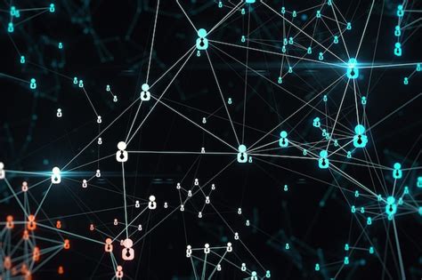 Premium Photo Social Network Connection Concept With Bright Illuminated Digital User Icons