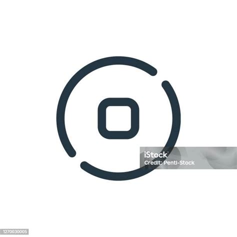 흰색 배경에서 격리된 벡터 아이콘을 중지합니다 개요 웹 사이트 디자인 및 모바일 응용 프로그램 개발을위한 얇은 라인 정지 아이콘 얇은 선 정지 윤곽선 아이콘 벡터 그림입니다