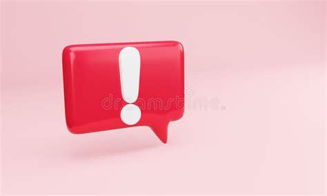 Red Emergency Notifications Alert 3d Rendering Stock Illustration