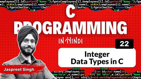 Integer Data Types In C Youtube