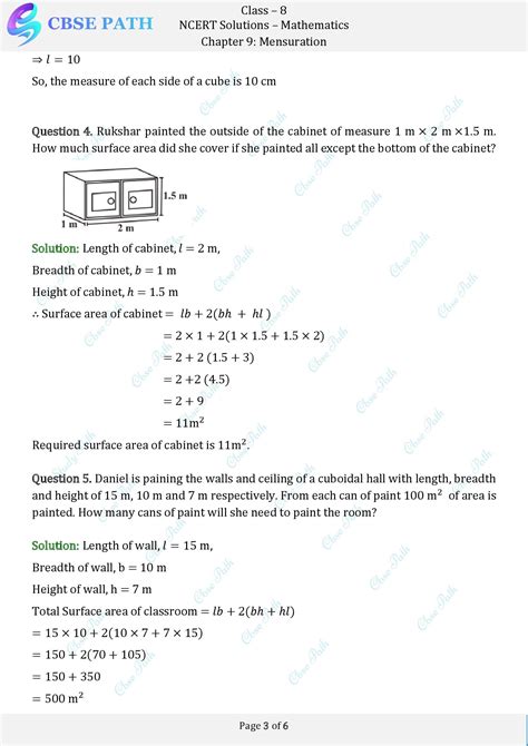 Ncert Solutions For Class 8 Maths Exercise 9 2 Mensuration 2024 25 Cbse Path