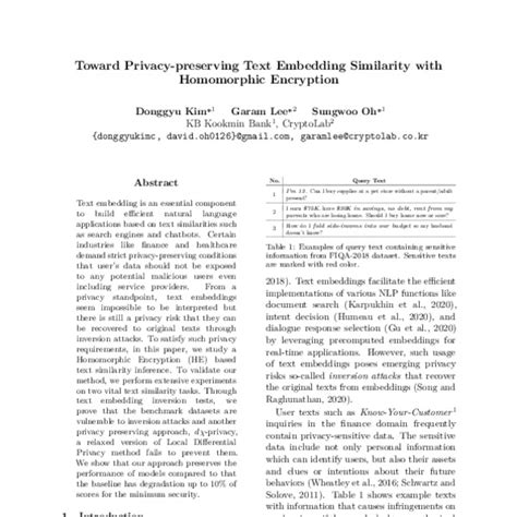 toward privacy preserving text embedding similarity with homomorphic