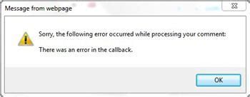 BlogEngine There Was An Error In Callback Issue Surinder Bhomra