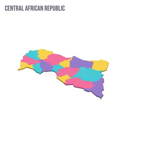 Central Africa Region Map Of Countries In Central Africa Stock Vector