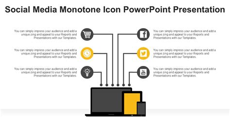 Social Media Monotone Icon Powerpoint Presentation Pptuniverse