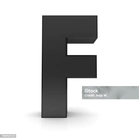 흰색 배경에 문자 F 검은 기호 3d 렌더링 텍스트 알파벳 문자 대문자 글꼴 0명에 대한 스톡 사진 및 기타 이미지 0명