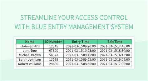 Free Visitor Management Templates For Google Sheets And Microsoft Excel Slidesdocs