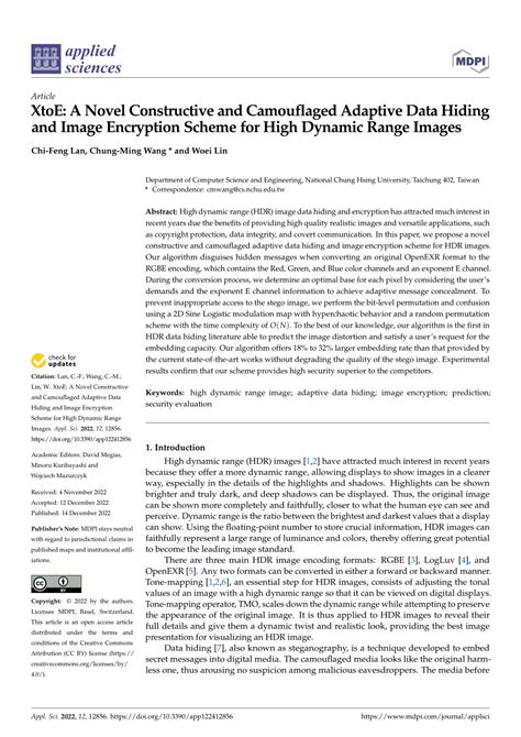 pdf xtoe a novel constructive and camouflaged adaptive data hiding and image encryption
