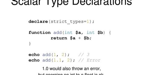 Understanding Php Scalar Type Declarations