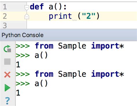 Python Console Cannot Run Updated Function From Script IDEs Support IntelliJ Platform