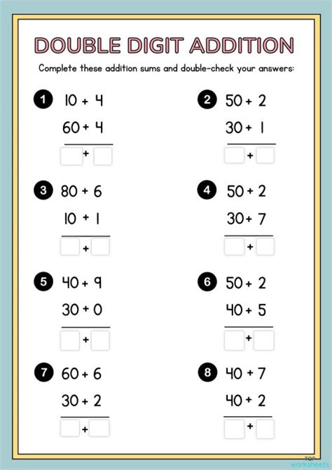 Addition Using Partitioning Interactive Worksheet Topworksheets