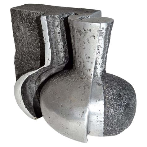 Jonathan Clarke Two Piece Sand Cast Aluminum Sculpture With Fitted Base
