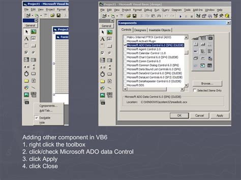 Vb6 Using Ado Data Control Ppt Databases Computer Software And Applications