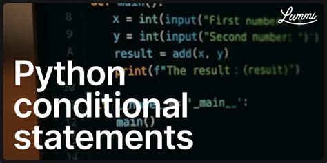 Python Conditional Statements Images — Free Hd Download On Lummi
